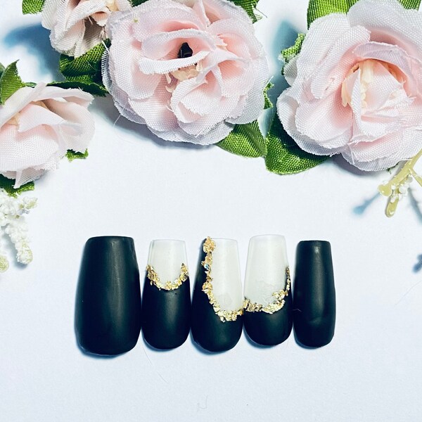 Gold Nails - Etsy