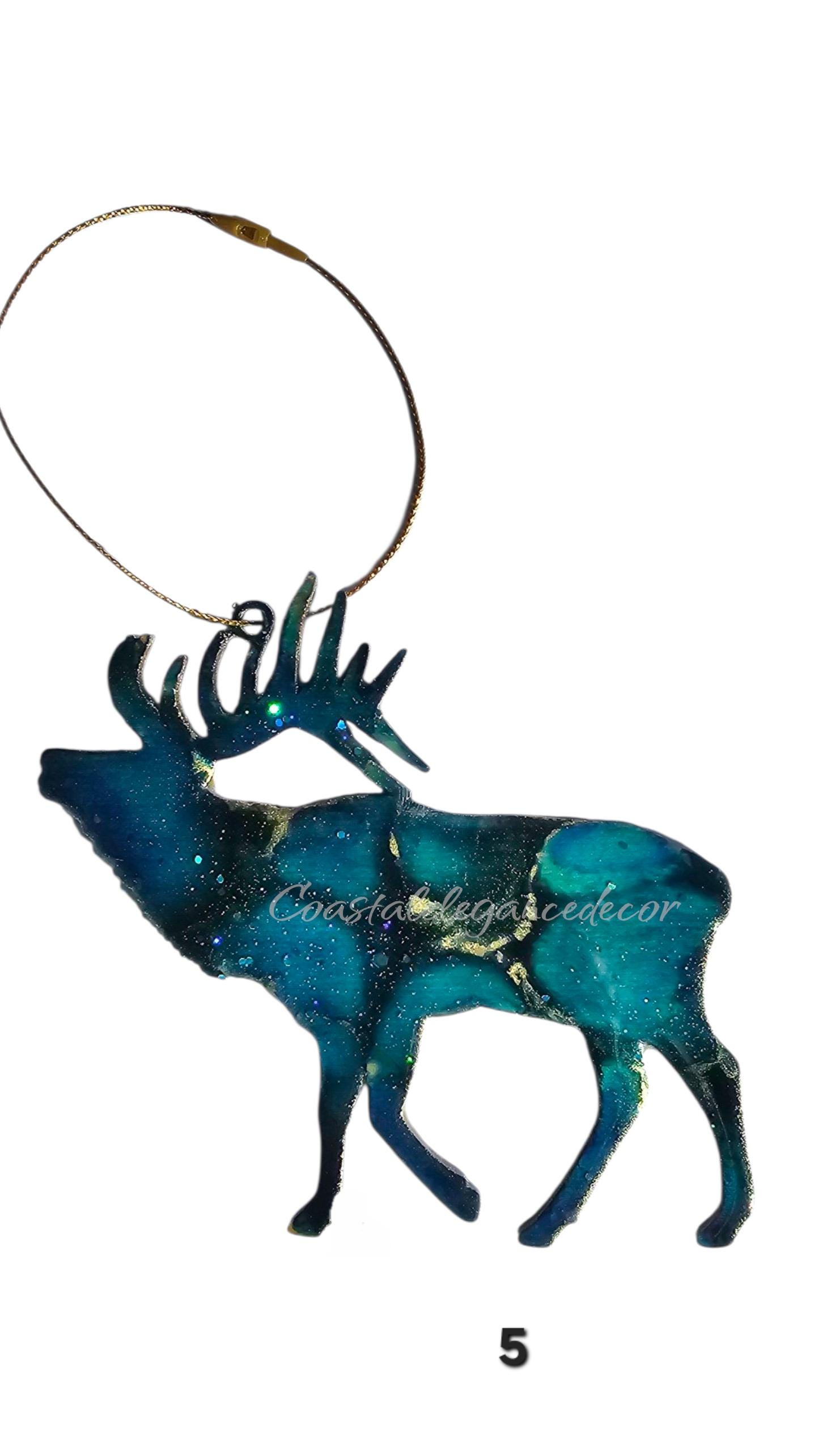 Handmade Wilderness Standing Elk Wilderness Resin and Wood Ornaments - Etsy