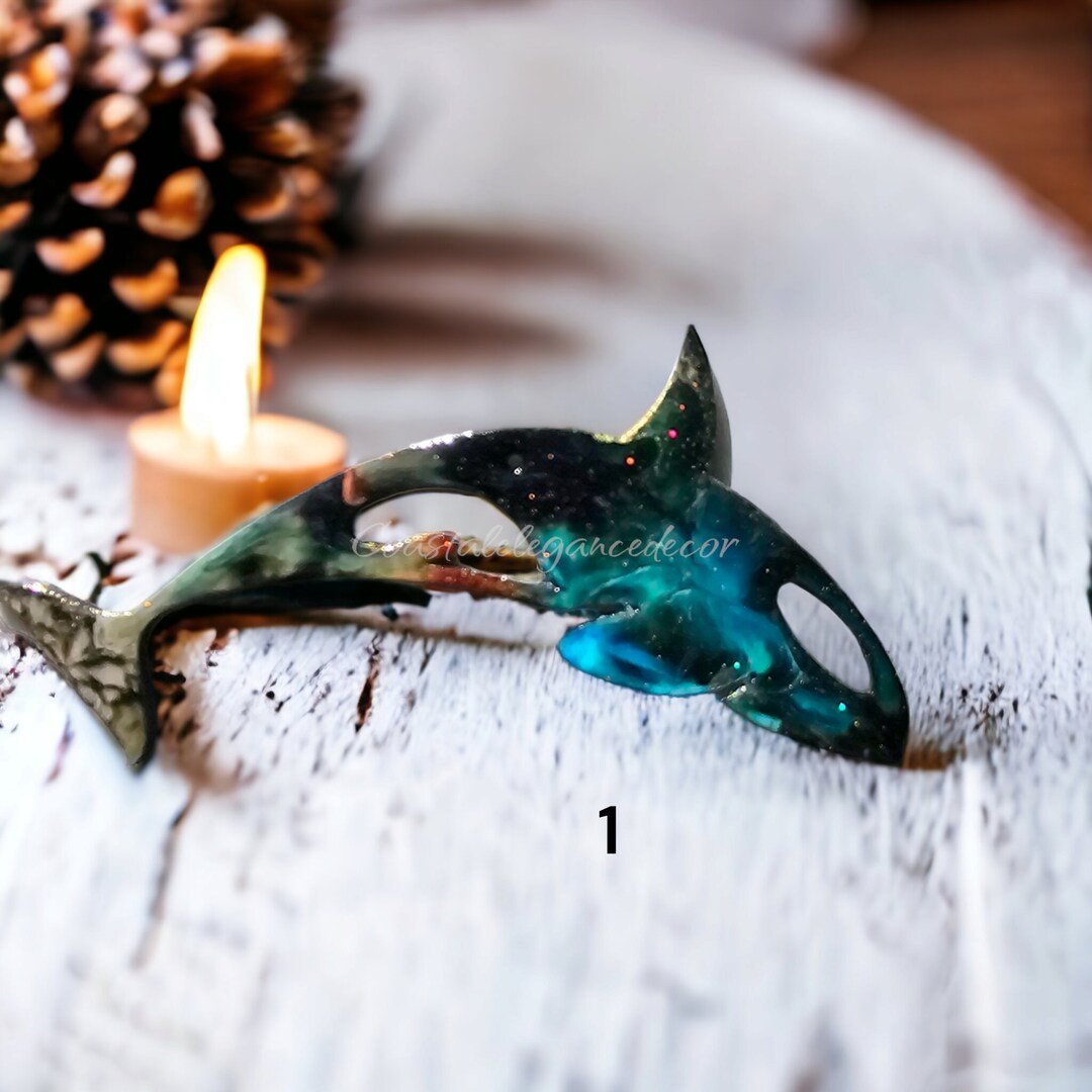 Coastal Sea Orca Whale Ocean Resin on Wood Christmas Ornaments - Etsy