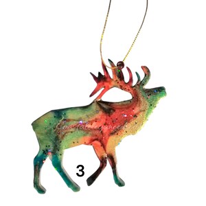 Handmade Wilderness Standing Elk Wilderness Resin and Wood Ornaments - Etsy