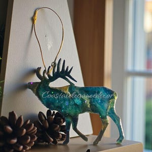 Handmade Wilderness Standing Elk Wilderness Resin and Wood Ornaments - Etsy