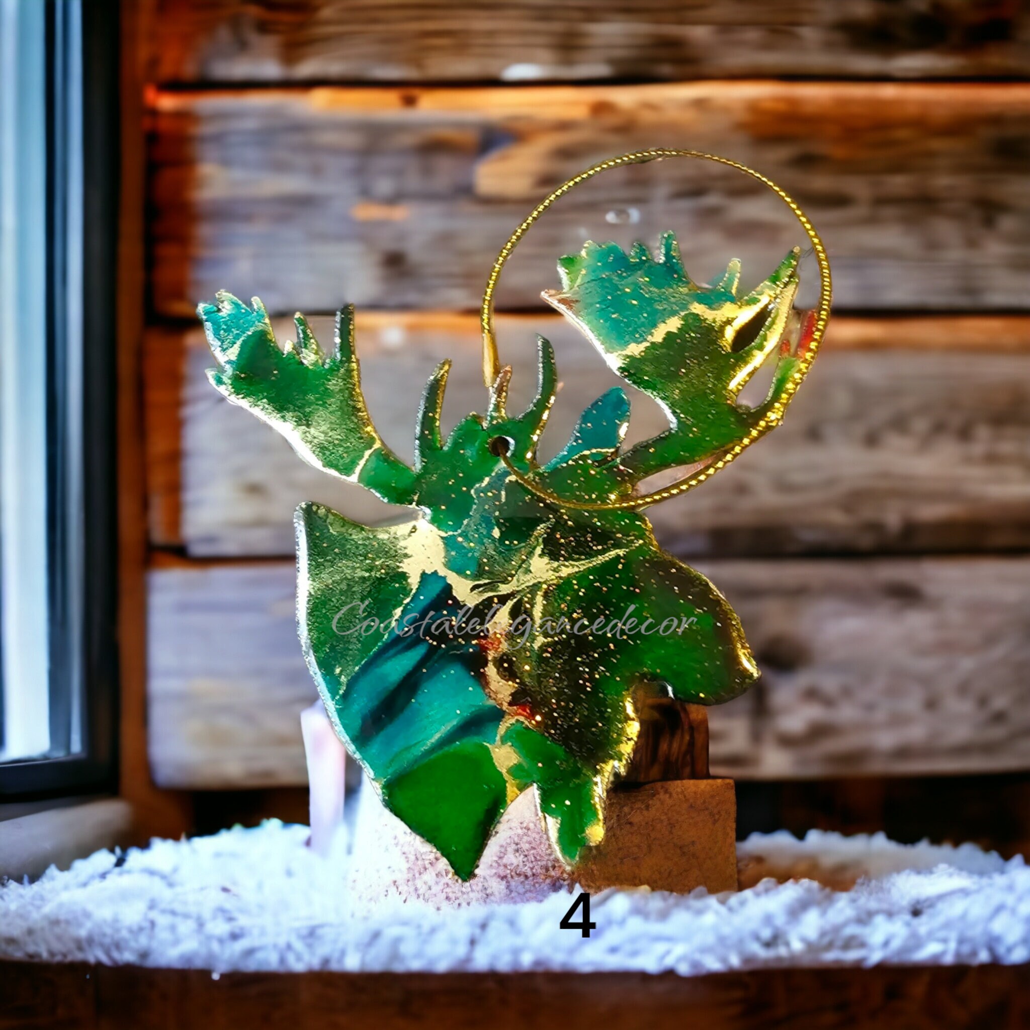 Wildlife Woodlands Moose Head Resin and Wood Handmade Ornaments - Etsy UK