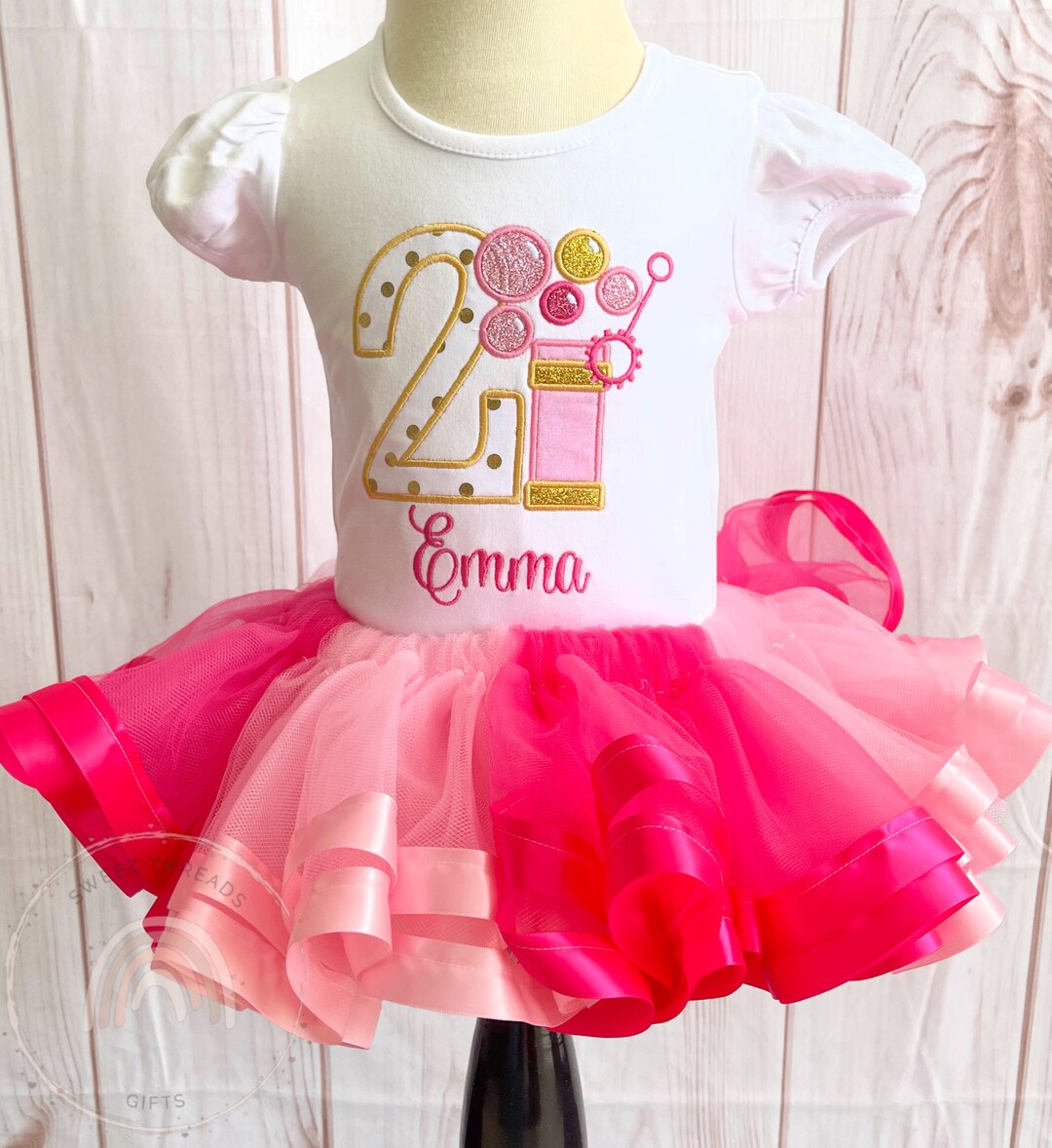 Blowing Bubble Birthday Tutu Outfit Bubbles Birthday Tutu Outfit Pink ...