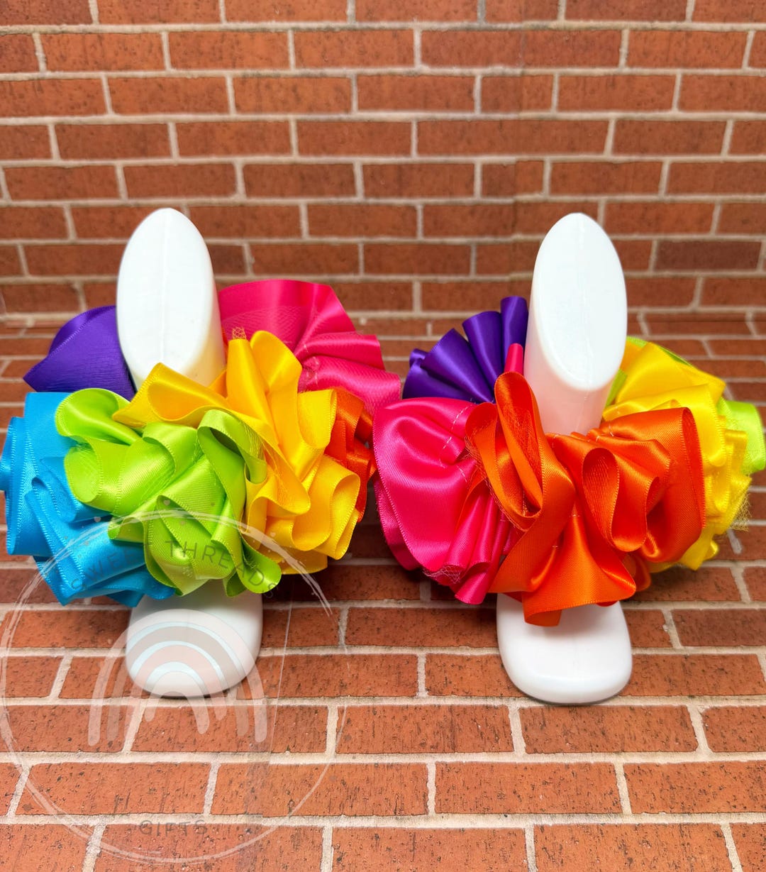 Bright Rainbow Ankle Tutus | Bright Rainbow Ruffled Ankle Tutus ...