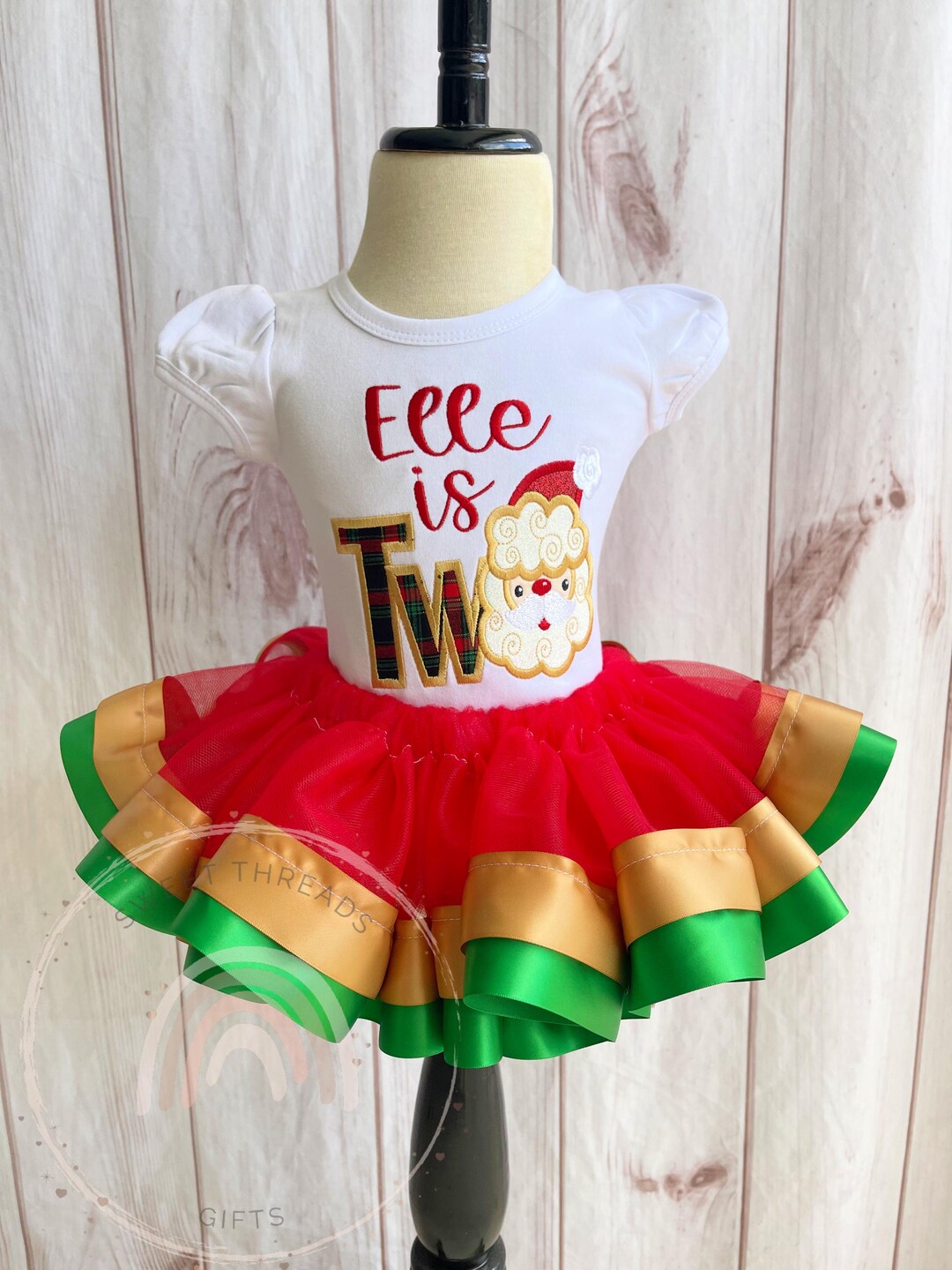 Santa Second Birthday Tutu Outfit | Santa 2nd Birthday Outfit ...