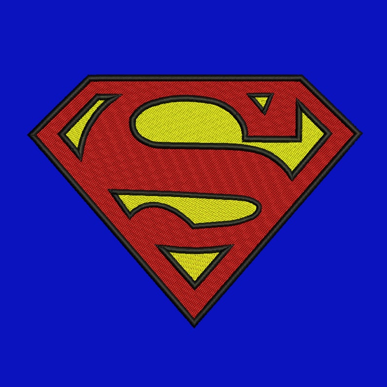 6 size Superman logo Embroidery design Instant Download 9 | Etsy