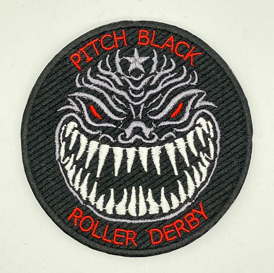 Grue / Pitch Black Roller Derby Patch - Etsy