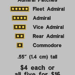Star Trek / Starfleet Rank Patches - Etsy