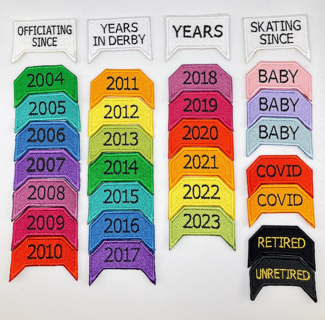 Roller Derby Year Patches - Etsy