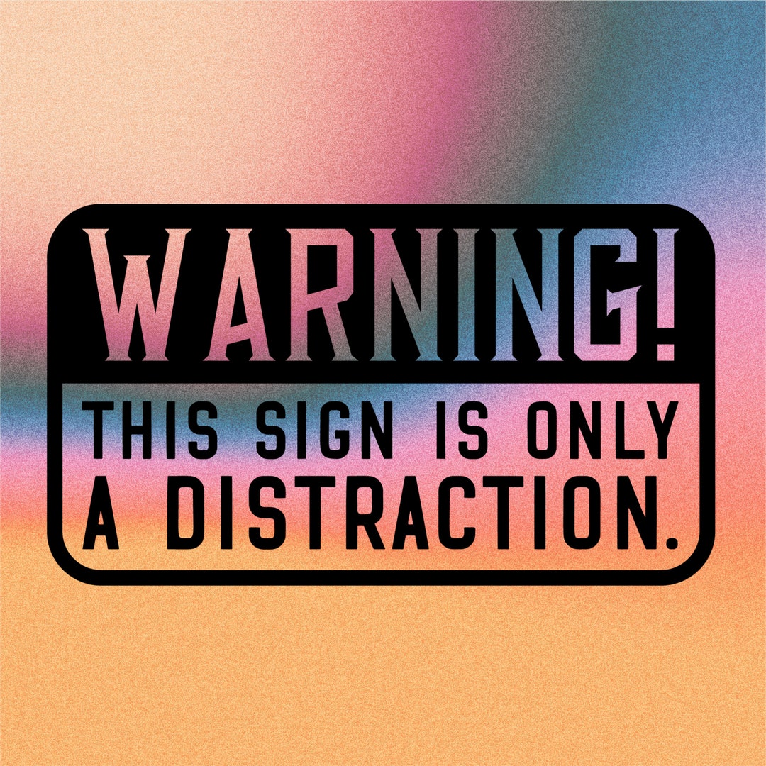 32 Colours Warning Distraction Car Sticker, Car Vinyl Decal, Car Bumper ...