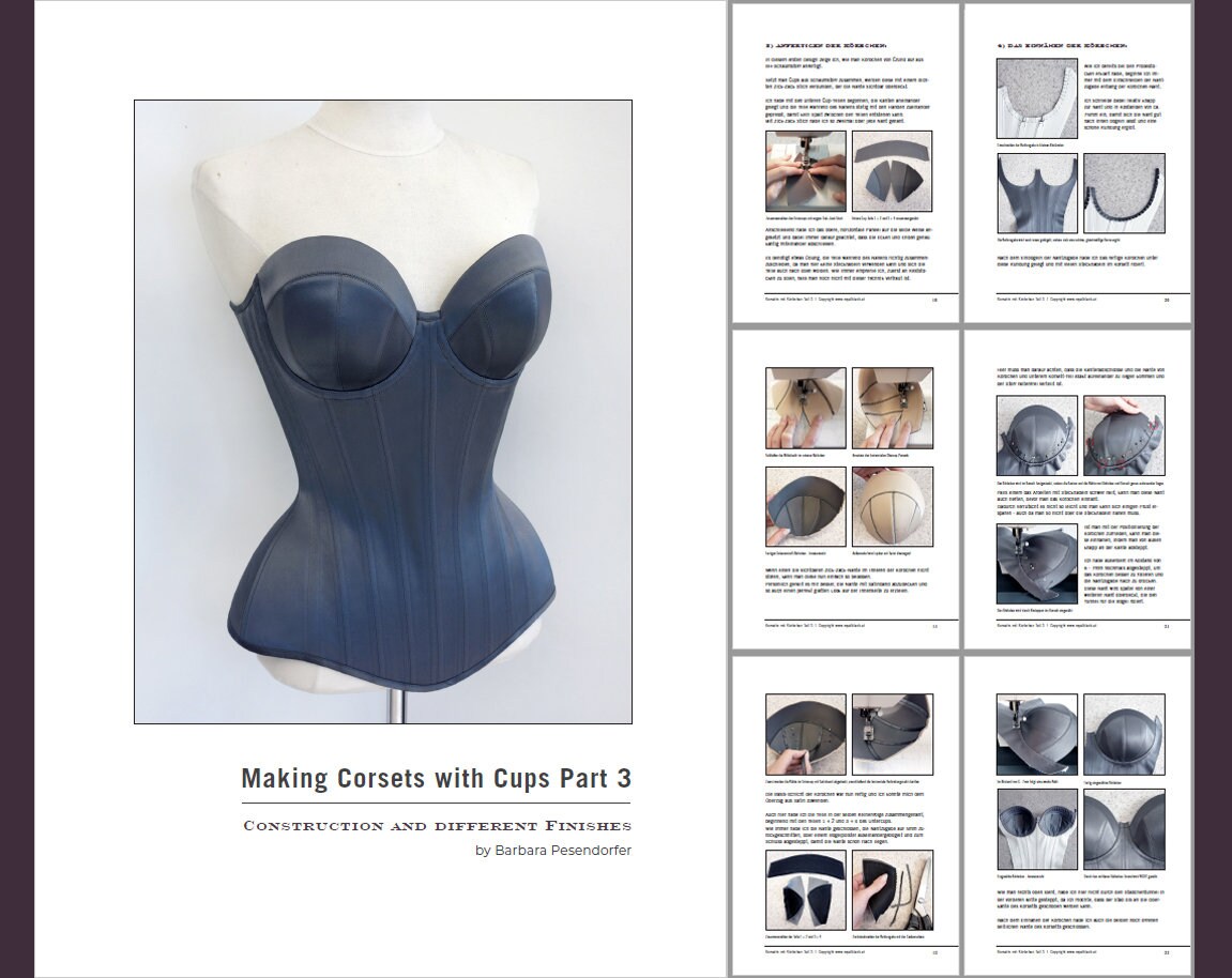 Royal Black Tutorial: Constructing Cupped Corsets English | Etsy Australia