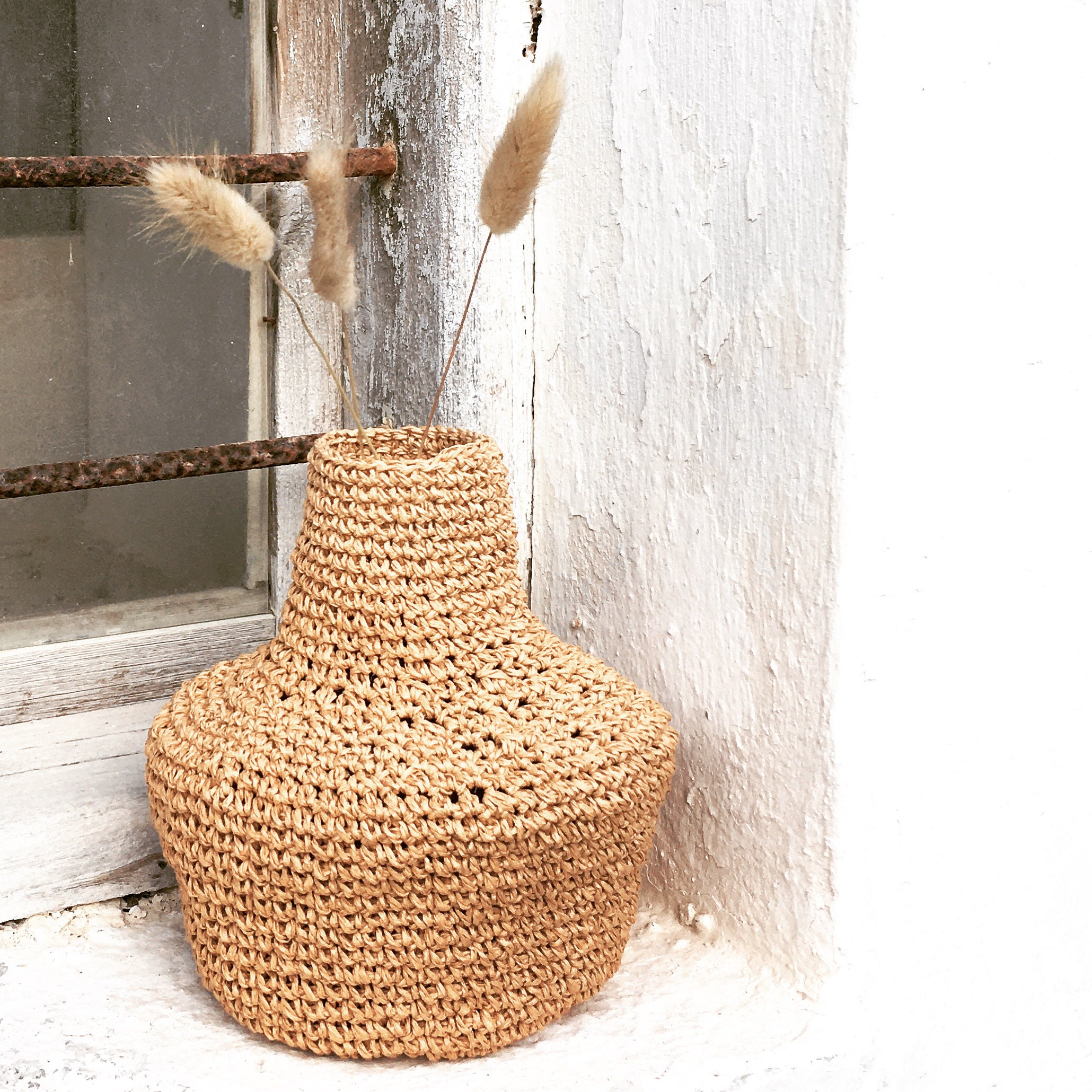 Crochet Pattern for Two Little Vases Natural Aesthetic Vase - Etsy