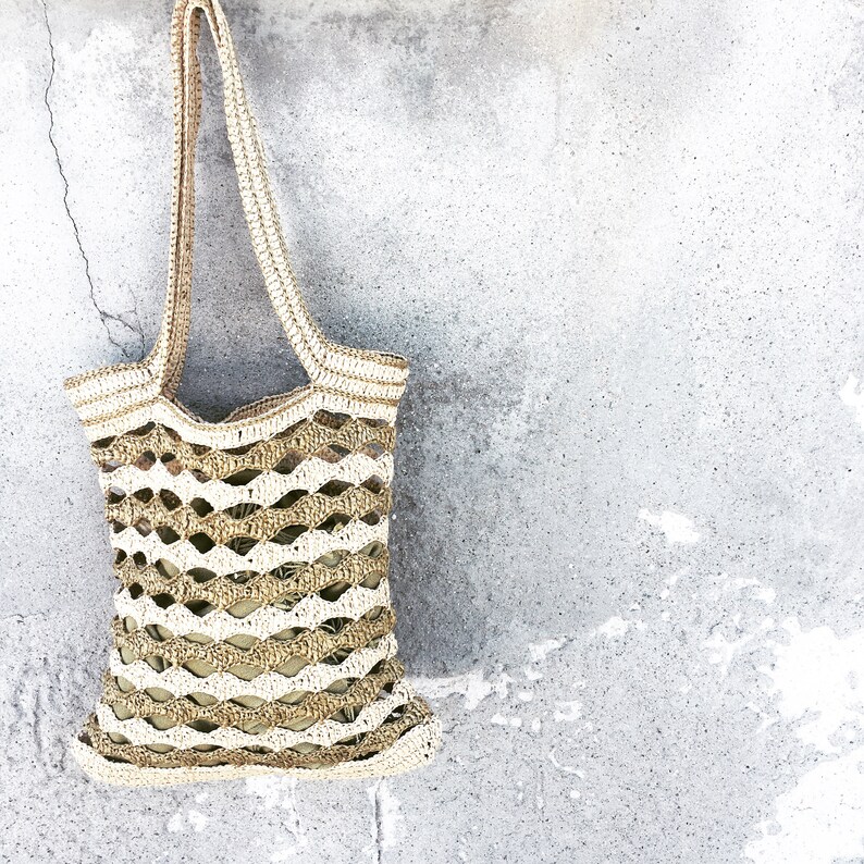 Raffia Bag Pattern Net Bag Pattern Easy Crochet Pattern PDF - Etsy