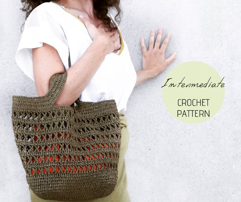 Crochet Bag Pattern Raffia Bag Crochet Raffia Bag Pattern | Etsy