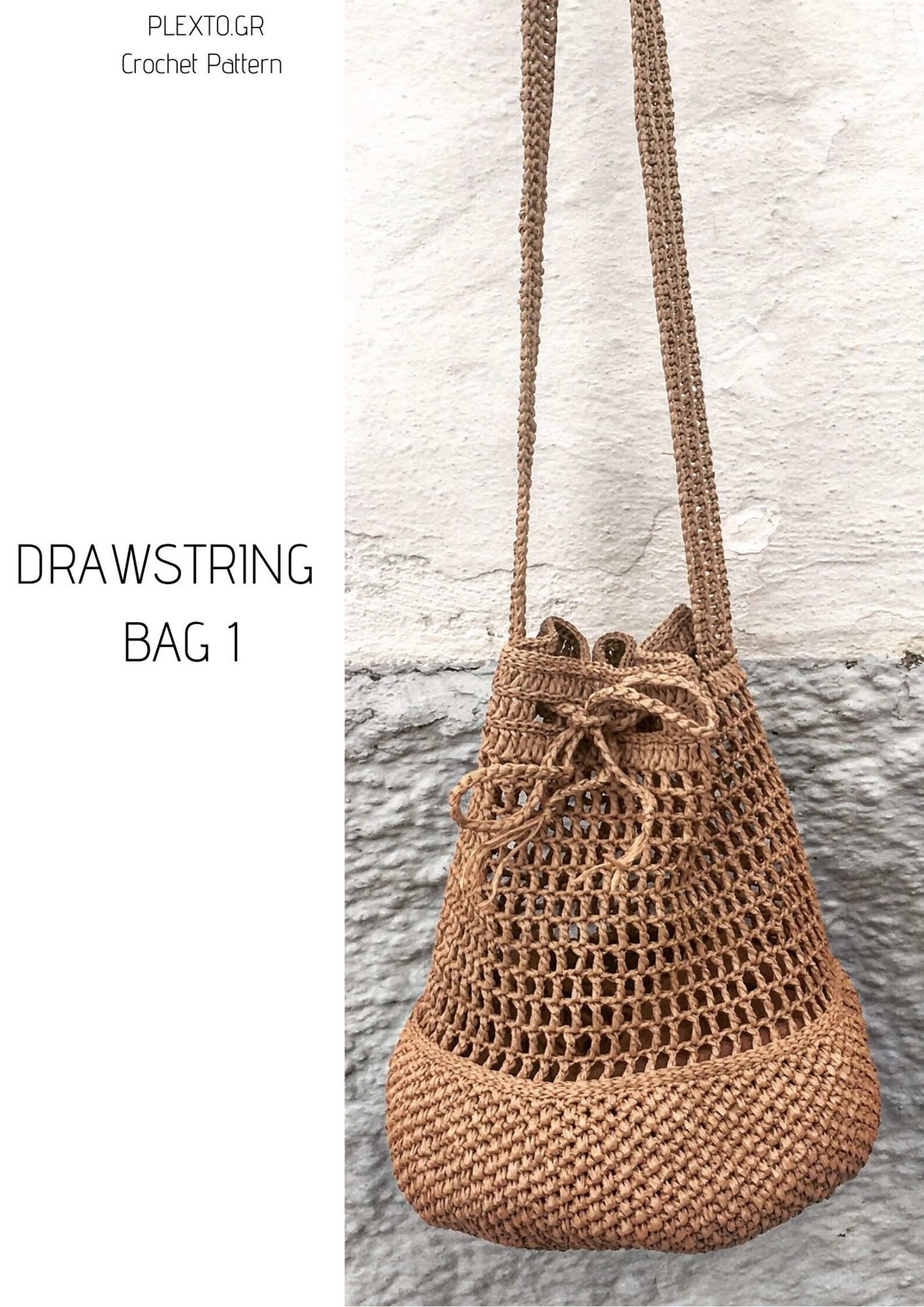 Crochet Bag Pattern Crochet Raffia Bag Bucket Raffia Bag - Etsy