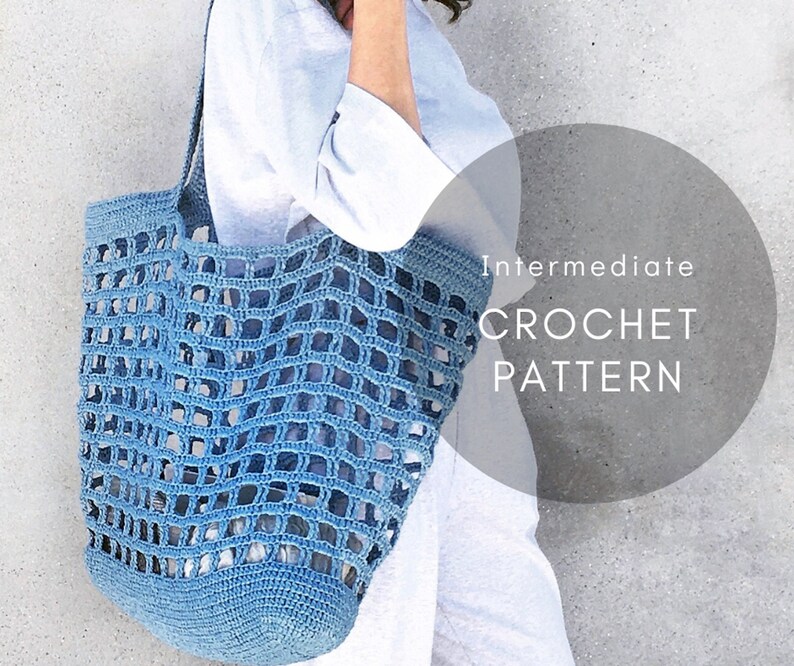 NET BEACH BAG Pattern Crocheted Bag Pattern Raffia Bag - Etsy