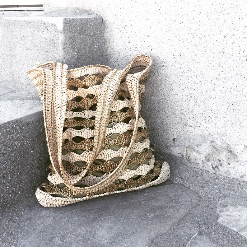 Raffia Bag Pattern Net Bag Pattern Easy Crochet Pattern PDF - Etsy