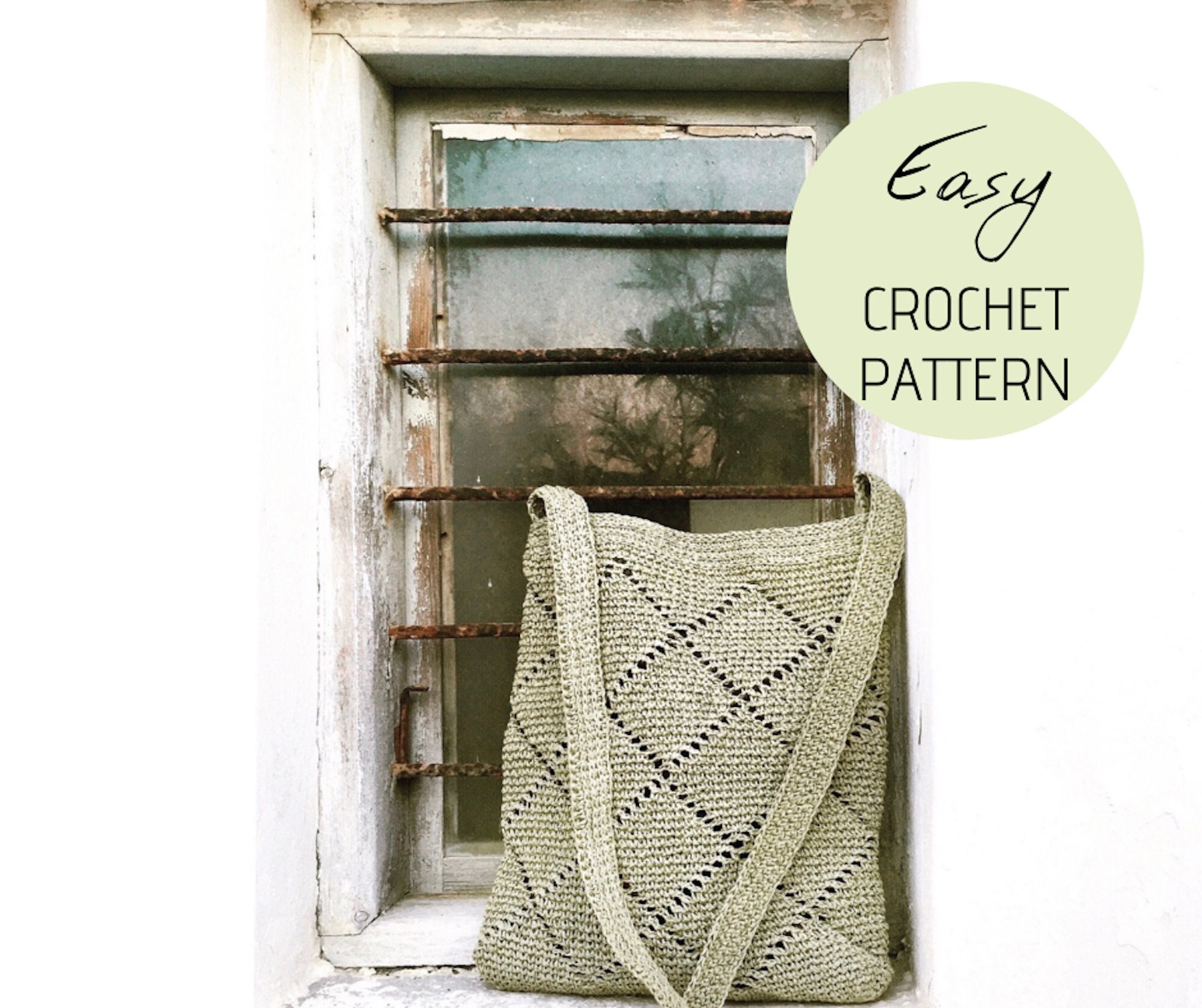 Crochet Bag Pattern Rhombus Cross Body Bag Pattern Raffia | Etsy