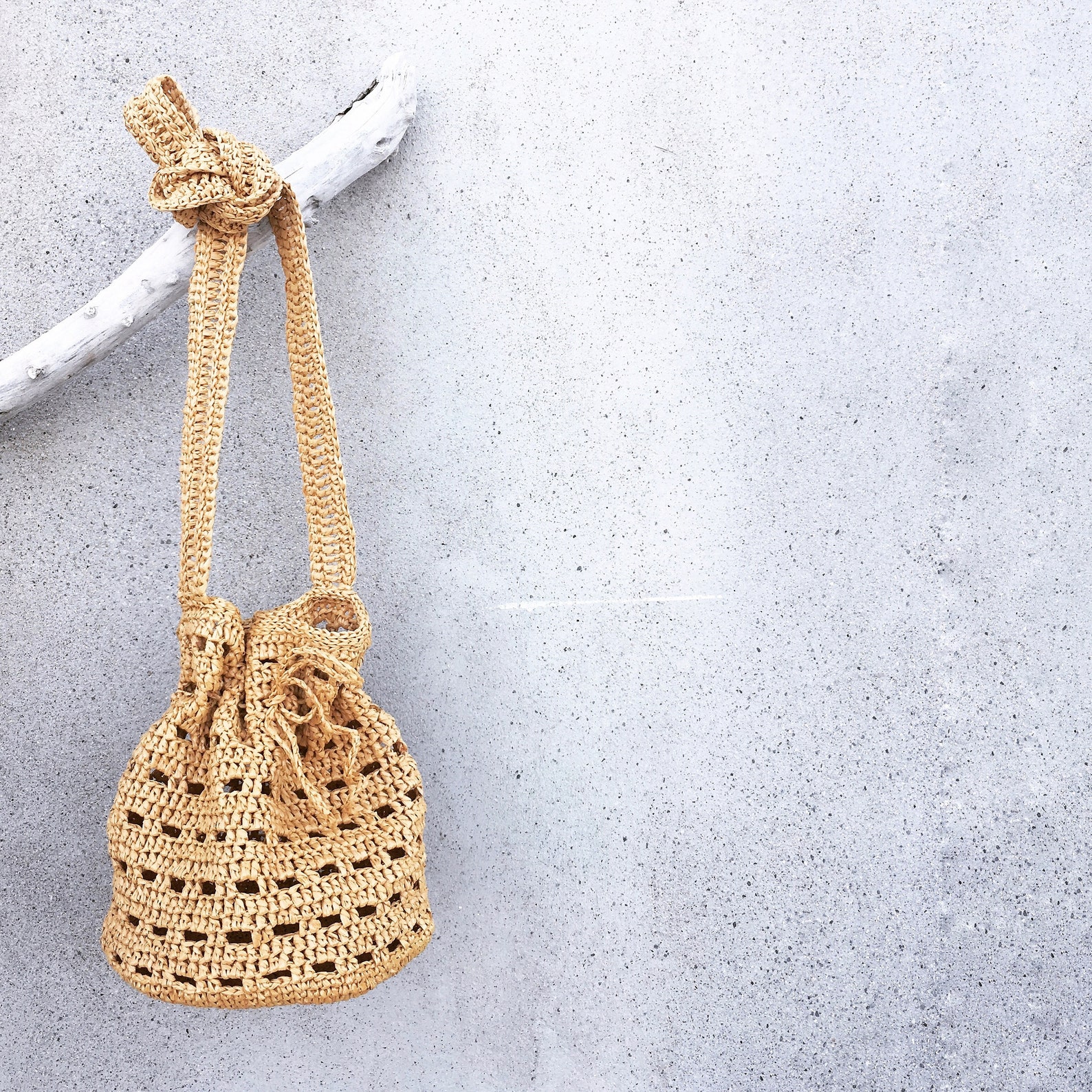 Crochet Bucket Bag Pattern Raffia Small Bag Pattern - Etsy