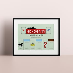 Personalised Monopoly Themed Board Game Wedding Invitation or ...