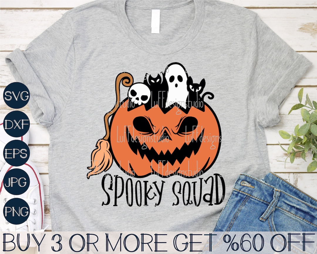 Spooky Squad SVG, Halloween Crew SVG, Pumpkin SVG, Ghost Svg, Boo Svg ...
