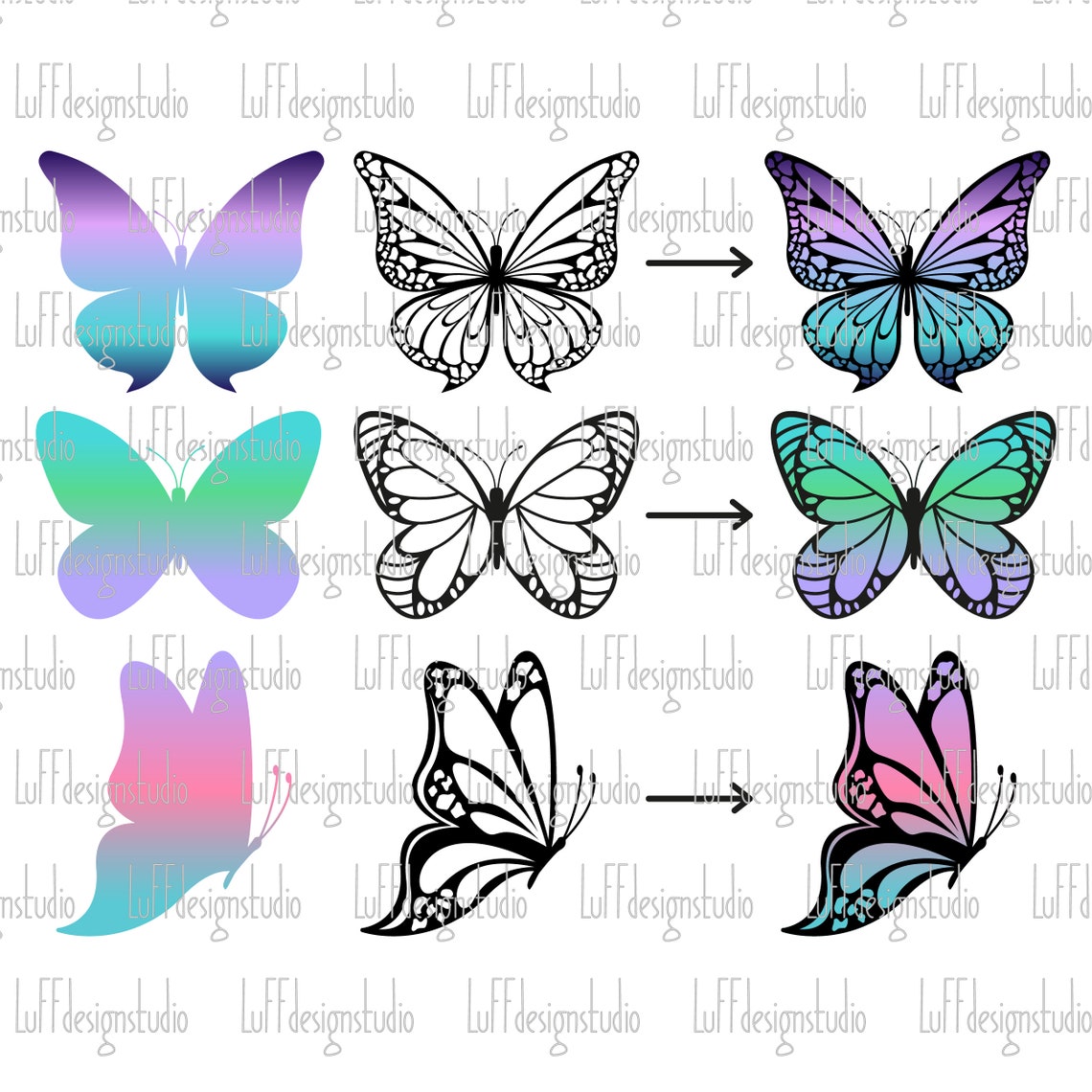 Butterfly SVG Butterflies SVG Butterfly PNG Layered - Etsy