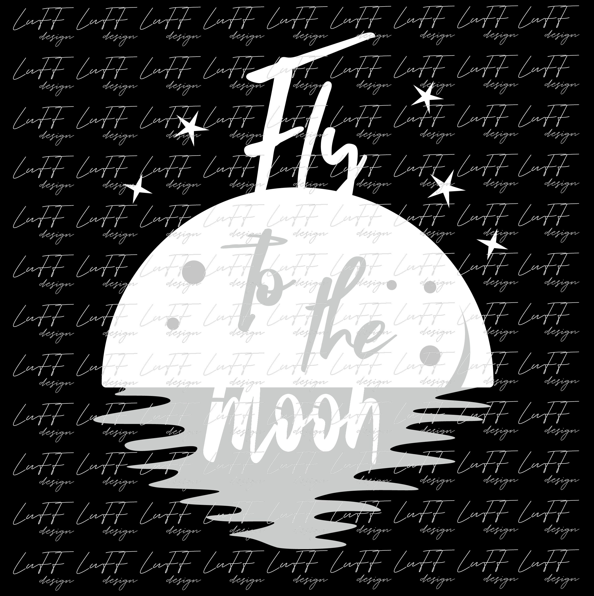 Fly to the Moon SVG Sea SVG Moon Svg Moonlight Svg Stars - Etsy Denmark