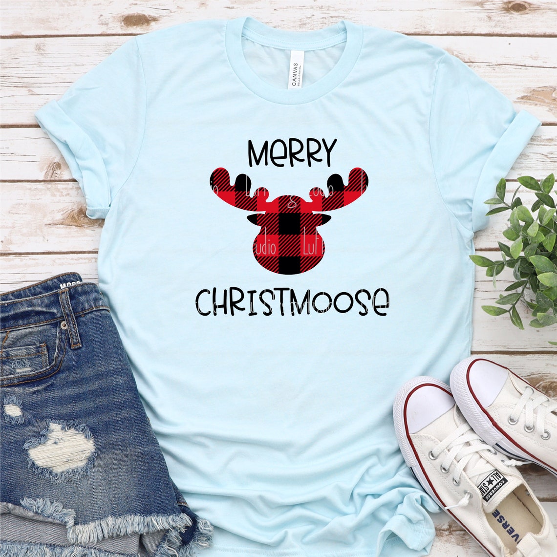 Merry Christmoose SVG, Funny Christmas SVG, Buffalo Plaid Reindeer SVG ...