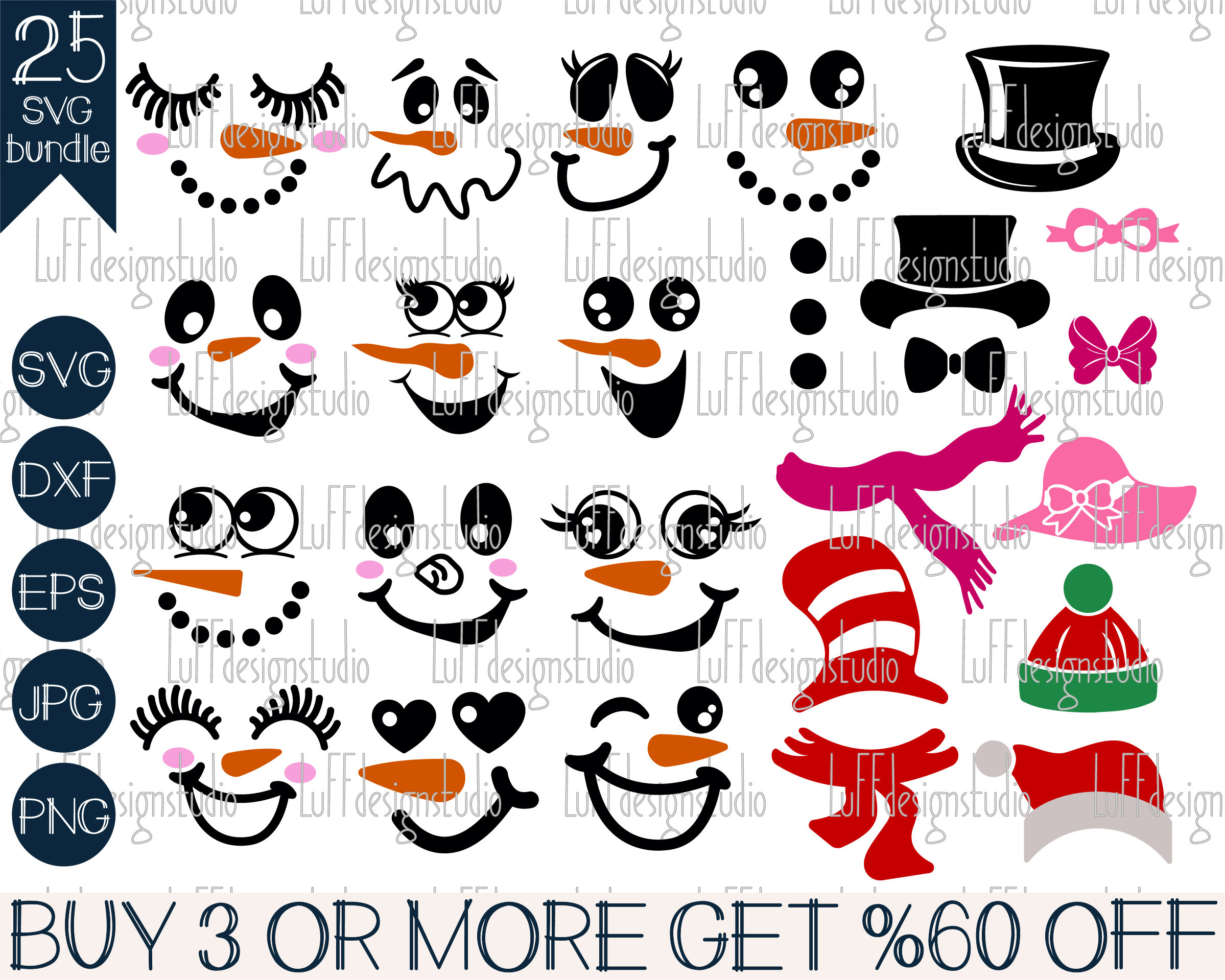 Snowman Face SVG Snowman SVG Christmas SVG Family Christmas - Etsy