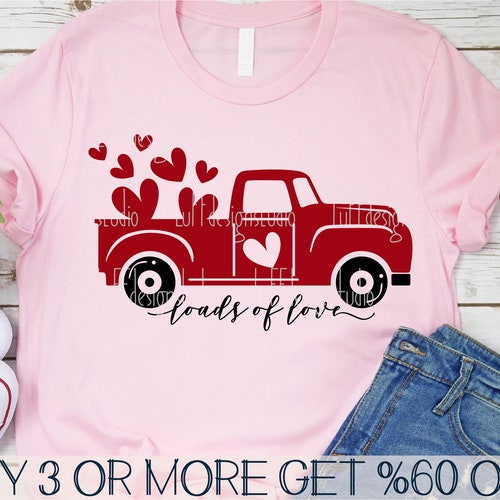 Valentines Red Truck Svg Cut Files PNG - Etsy