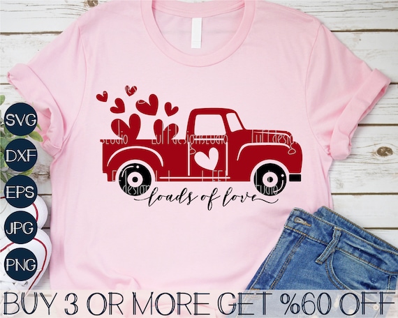 Valentines Day SVG Valentine Truck SVG Vintage Red Truck | Etsy