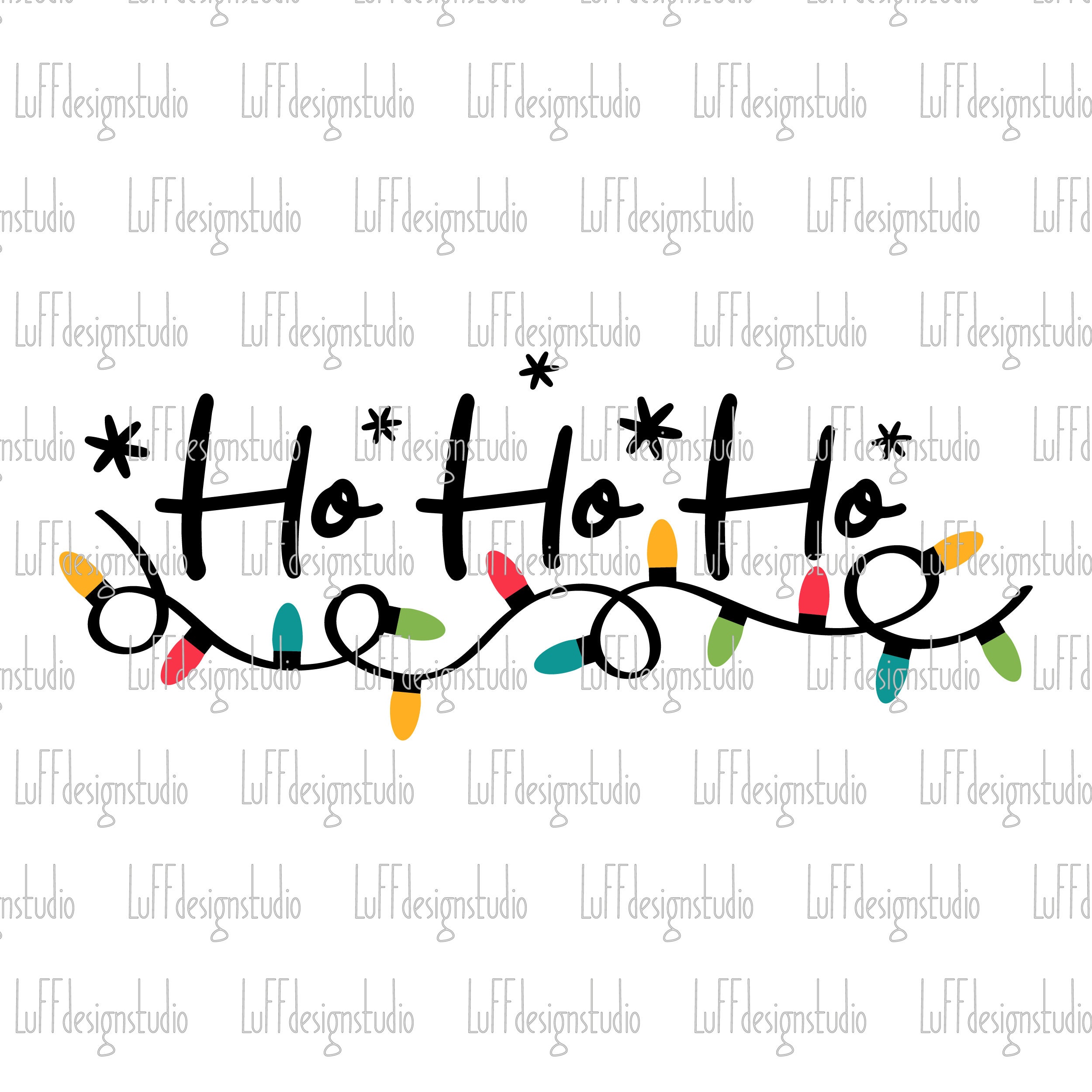 Christmas Lights SVG Ho Ho Ho SVG Christmas SVG Santa Claus - Etsy