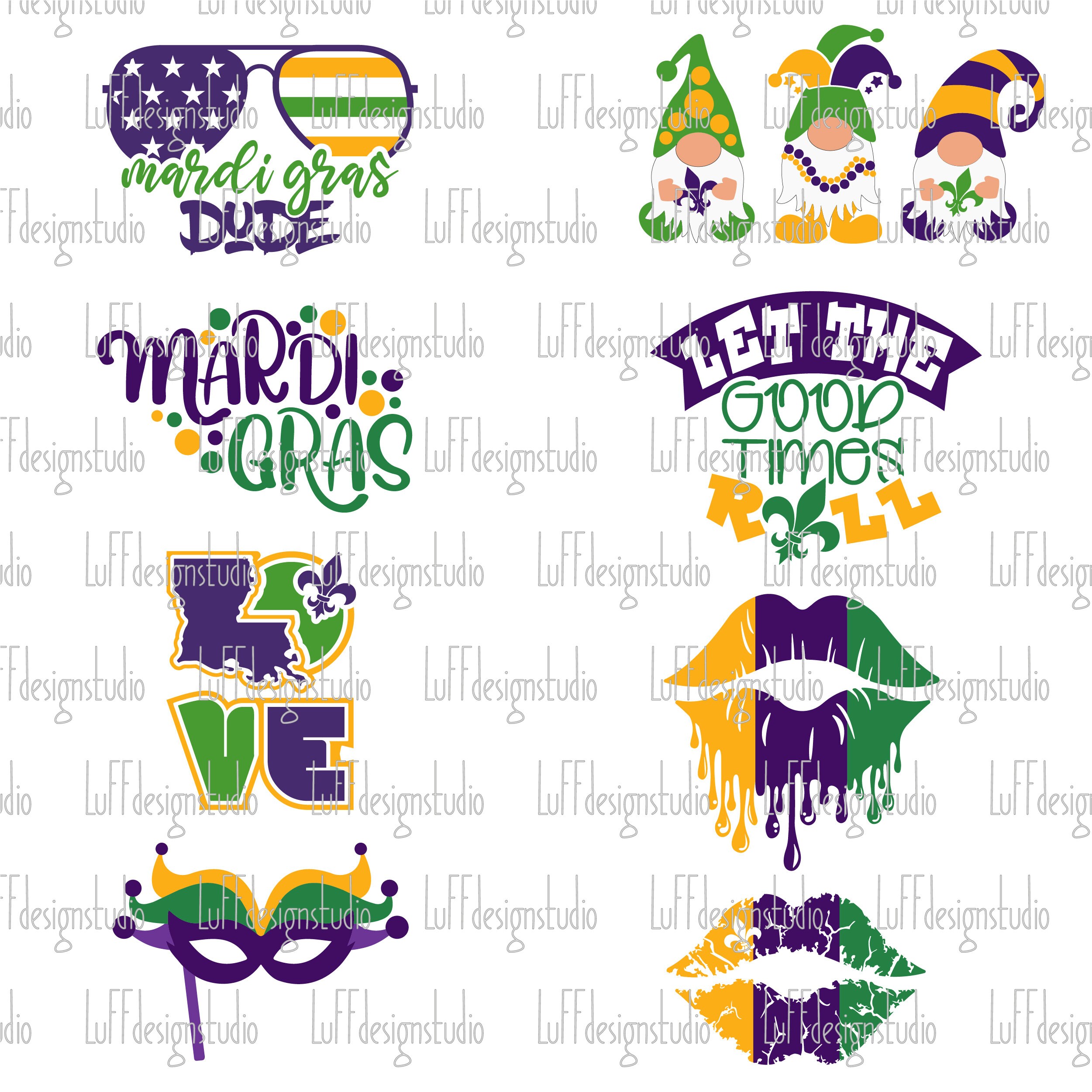 Mardi Gras SVG Bundle Louisiana SVG New Orleans SVG - Etsy