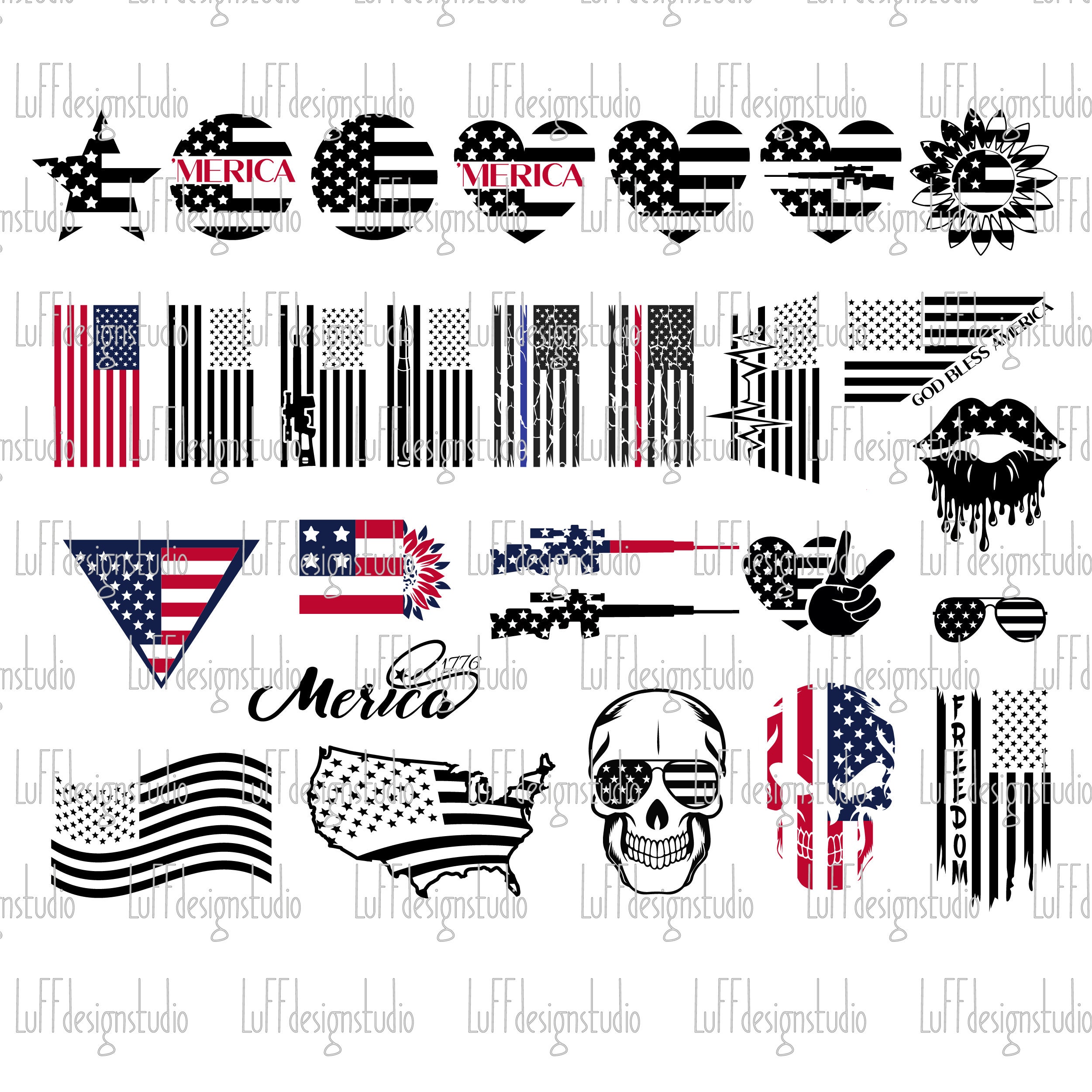 4th of July SVG Bundle American Flag SVG Patriotic SVG - Etsy Canada