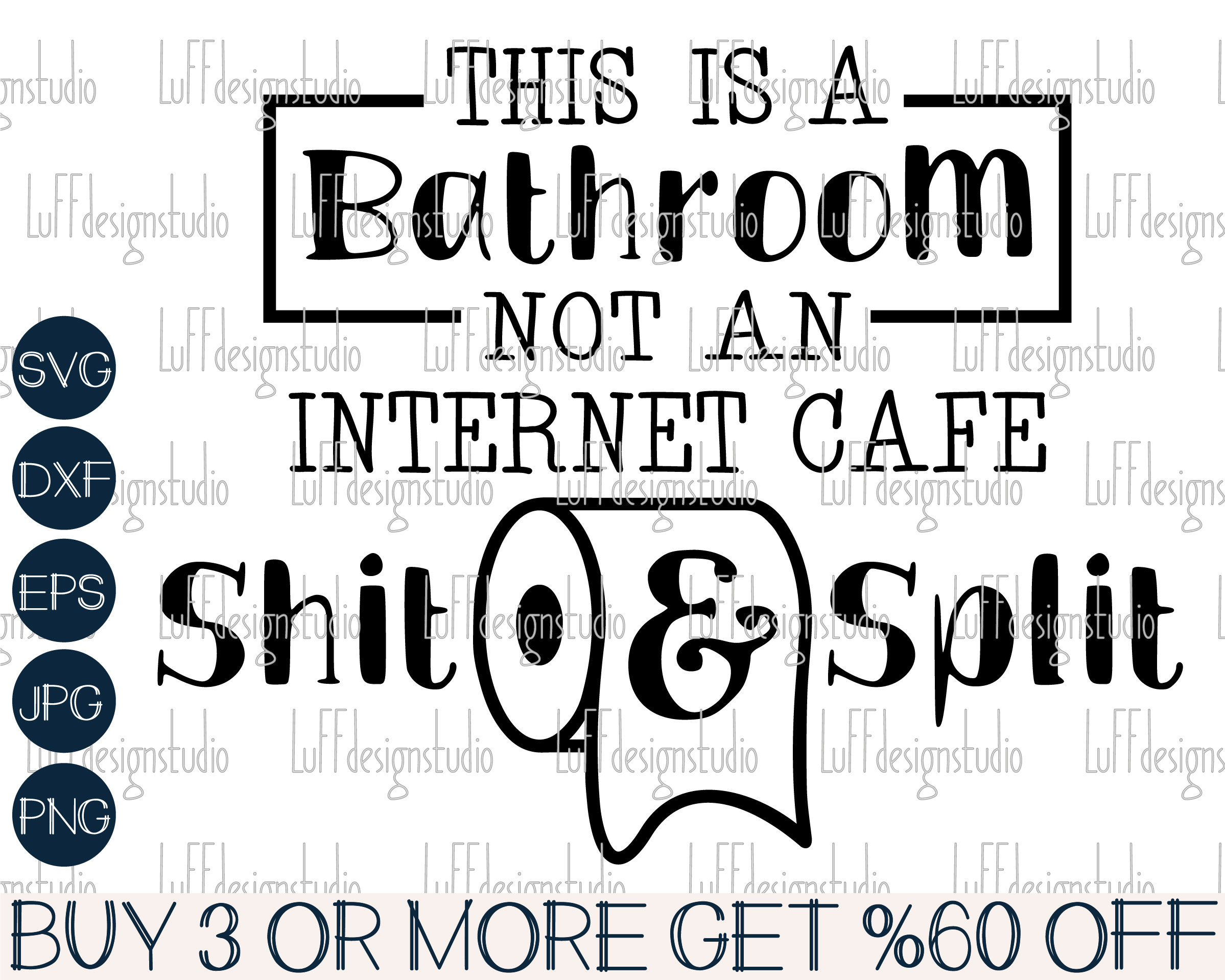 Funny Bathroom SVG Bathroom Sign SVG Farmhouse Sarcastic - Etsy UK