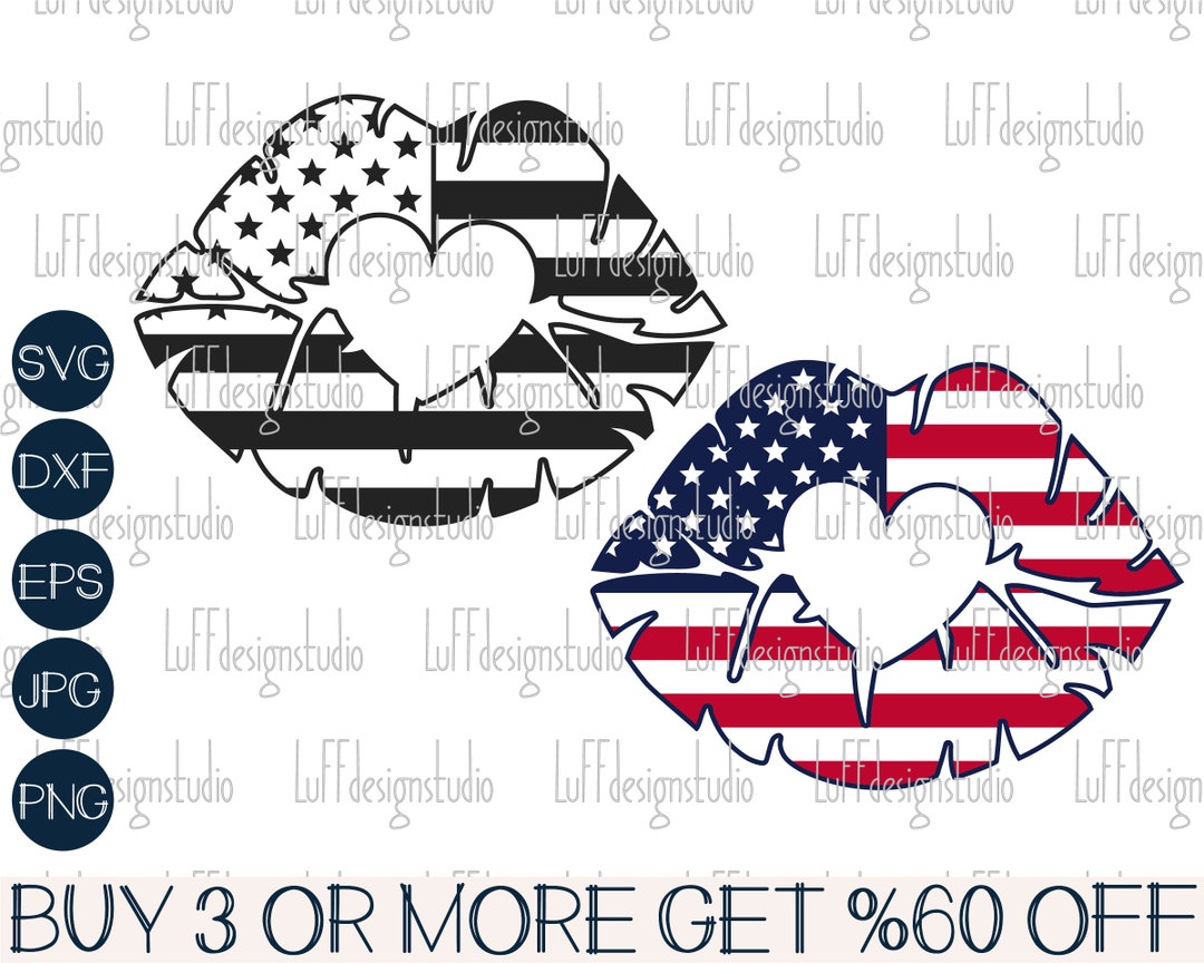 American Flag Lips SVG, Funny 4th of July SVG, Lips Flag SVG, Patriotic ...