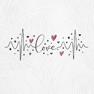 Love Heartbeat SVG, Valentines Day SVG, Funny Valentine Shirt SVG, Love ...