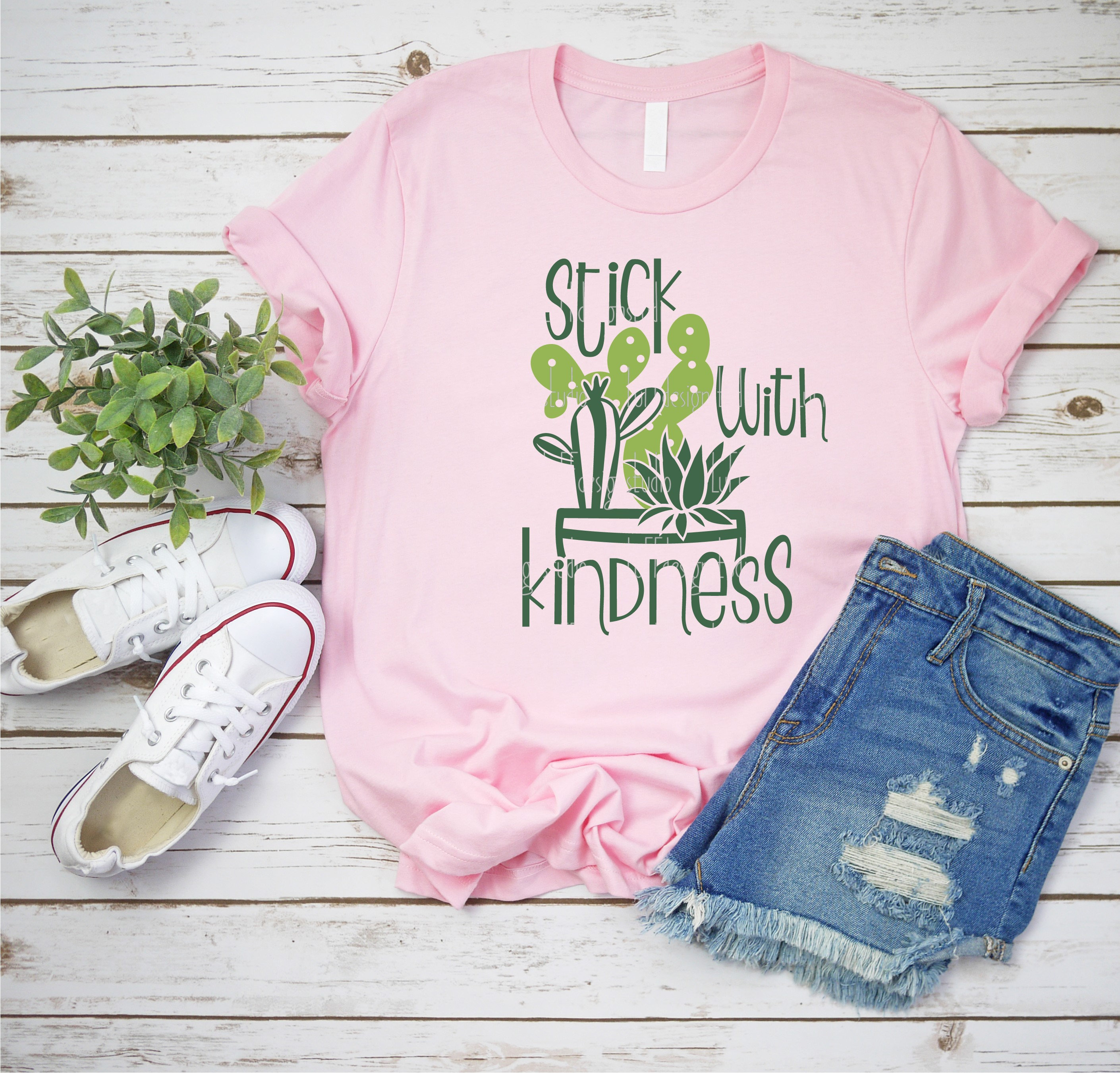 Stick With Kindness SVG Cactus SVG Funny Quote Saying - Etsy