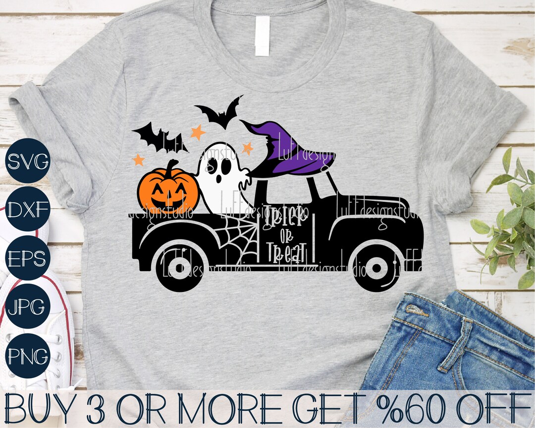 Halloween Truck SVG, Kids Halloween SVG, Trick or Treat SVG, Spooky Svg ...