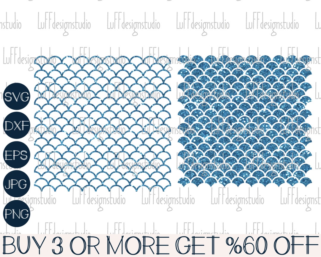 Mermaid Pattern SVG, Fish Scale SVG, Seamless Mermaid Scales SVG ...