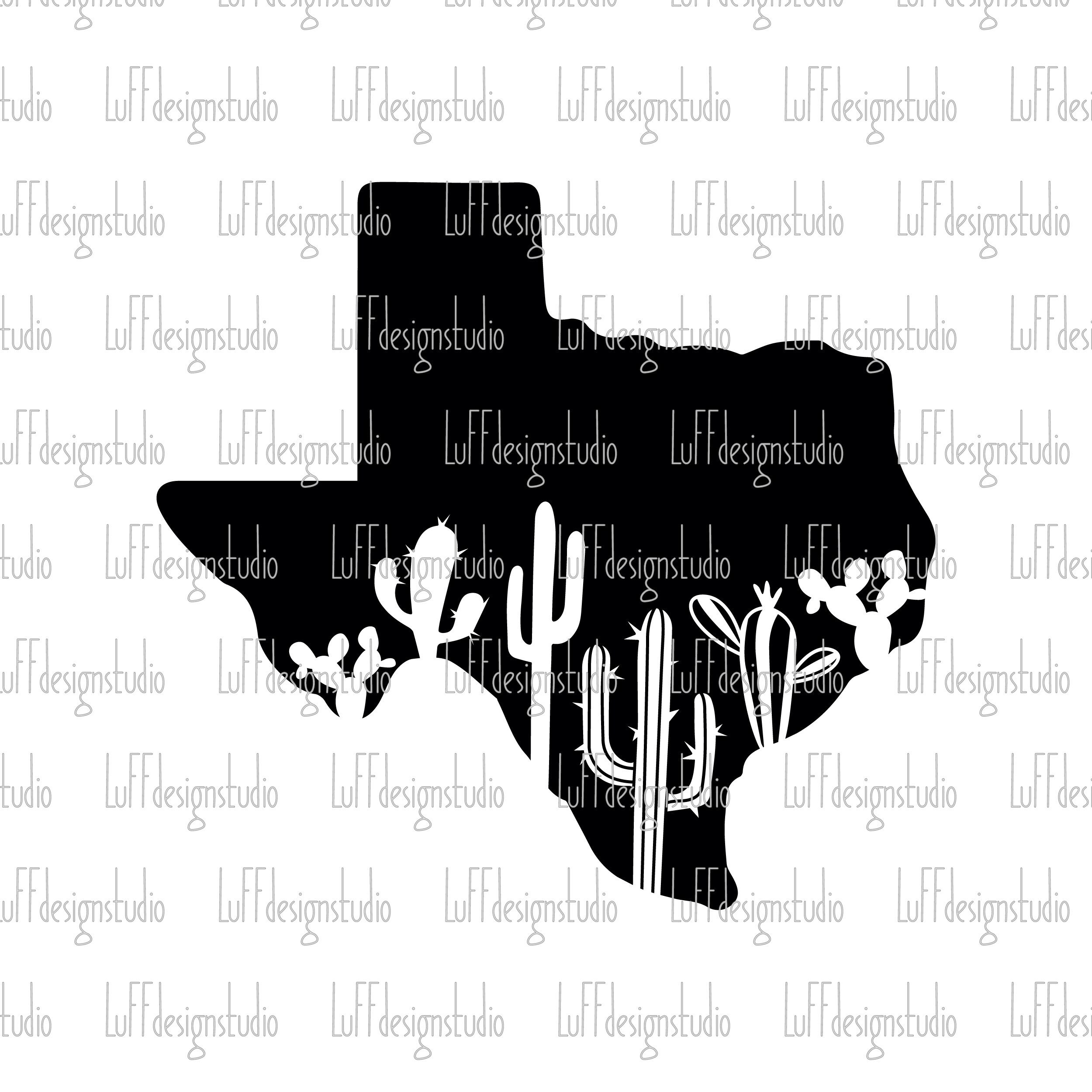 Texas Map With Cactus SVG Texas SVG Cactus Cacti Clipart - Etsy Canada
