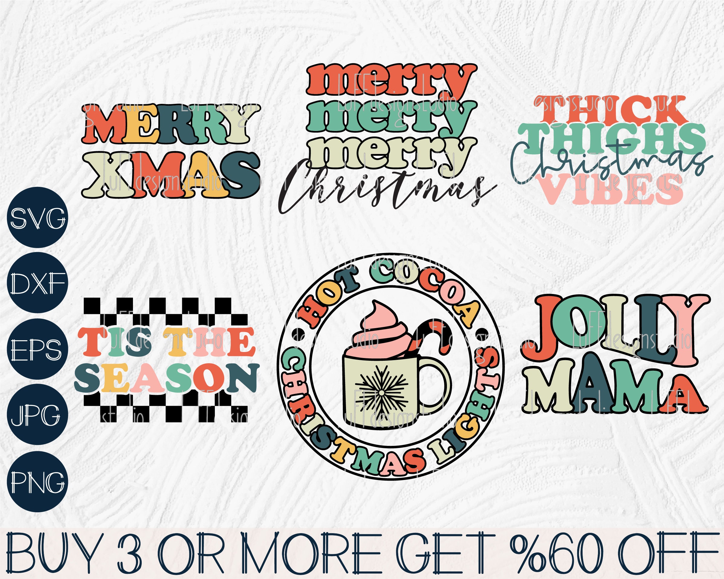 Retro Christmas SVG Vintage Christmas SVG Merry Christmas - Etsy
