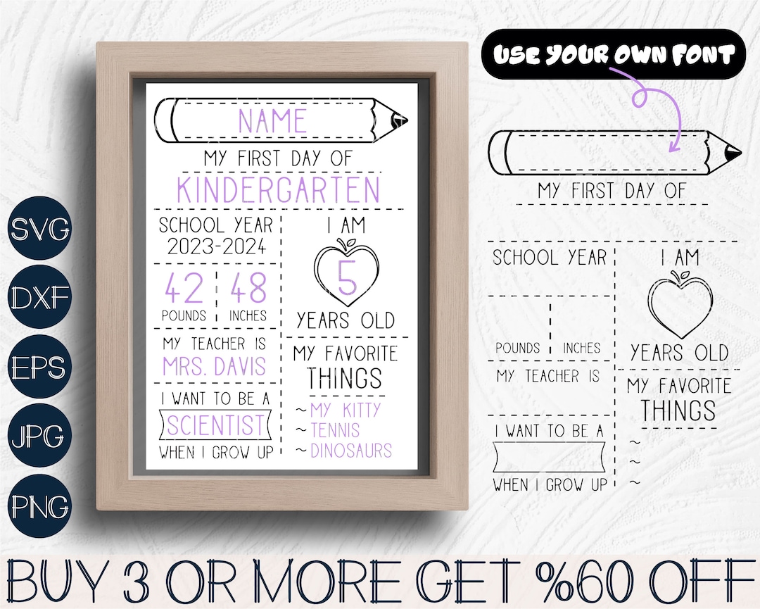 Back to School Board SVG, First Day of School Board SVG, Teacher SVG ...