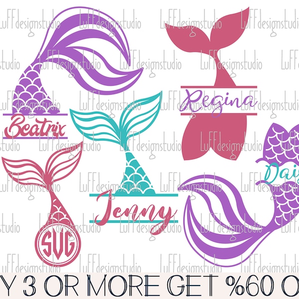 Mermaid Frame Svg - Etsy