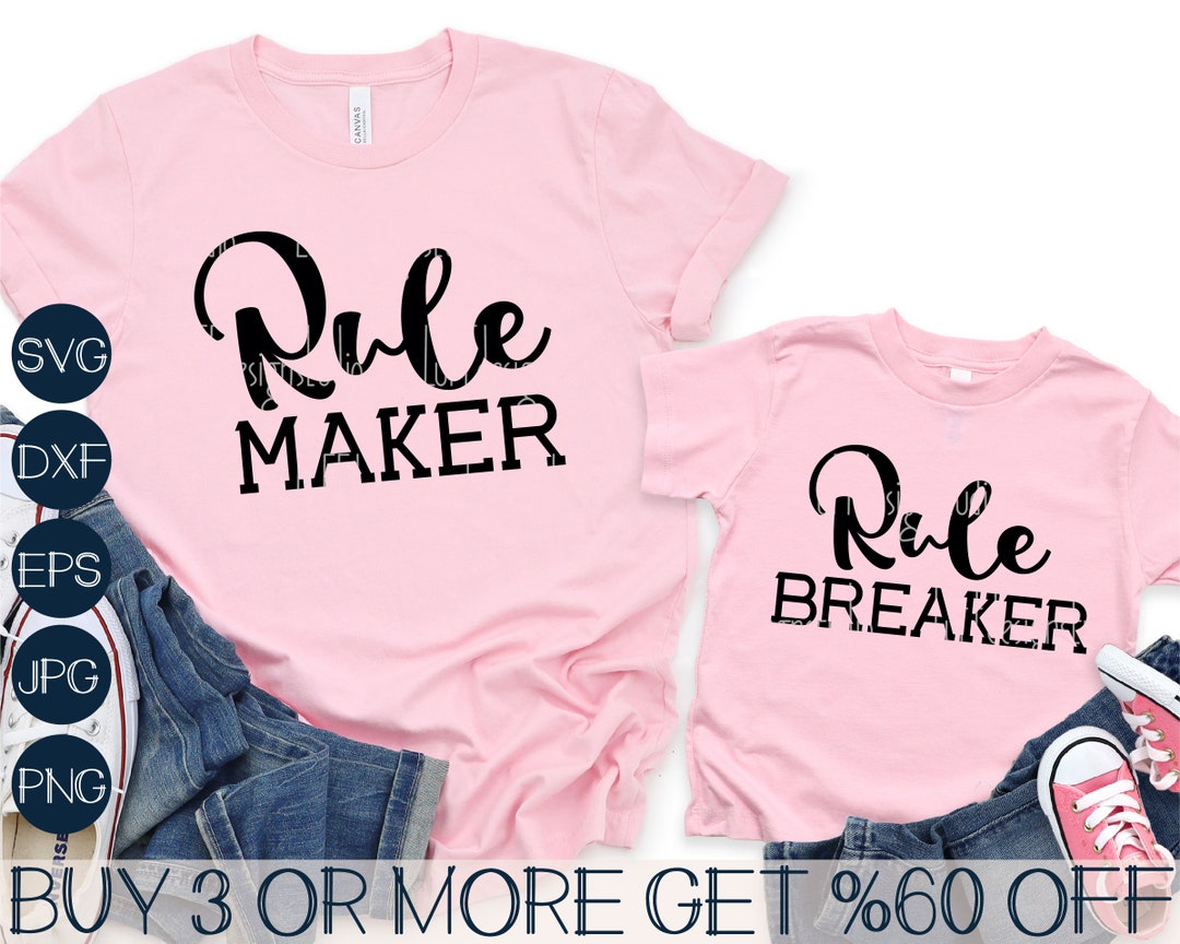 Rule Maker Breaker SVG, Casais SVG, Camiseta engraçada para o dia dos ...