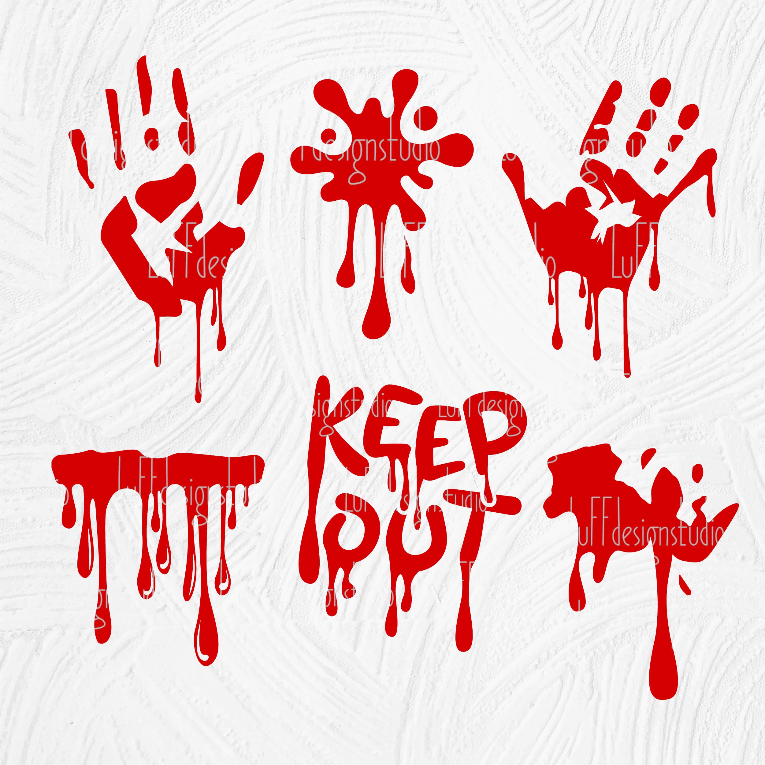Blood Splatter SVG Halloween SVG Bloody Handprint Drips SVG - Etsy
