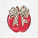 Apple Bow PNG: Back to School Teacher Sublimation Design (digital ...