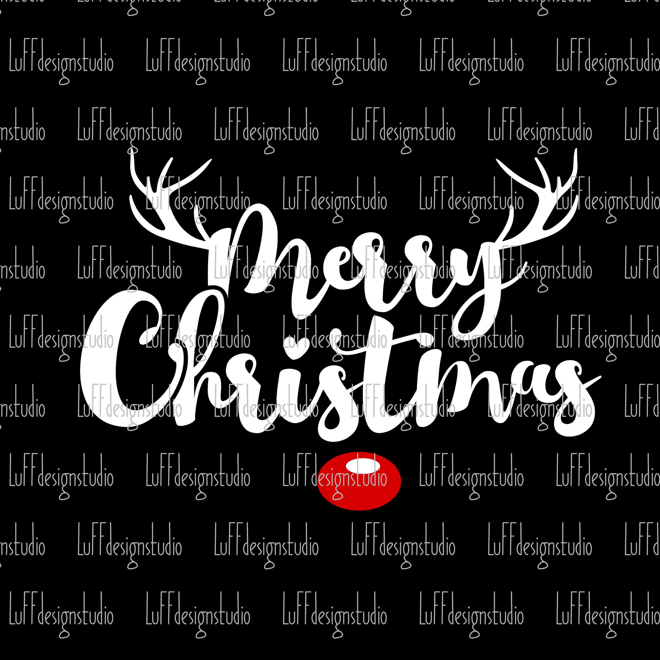 Merry Christmas SVG Reindeer SVG Christmas PNG Reindeer | Etsy