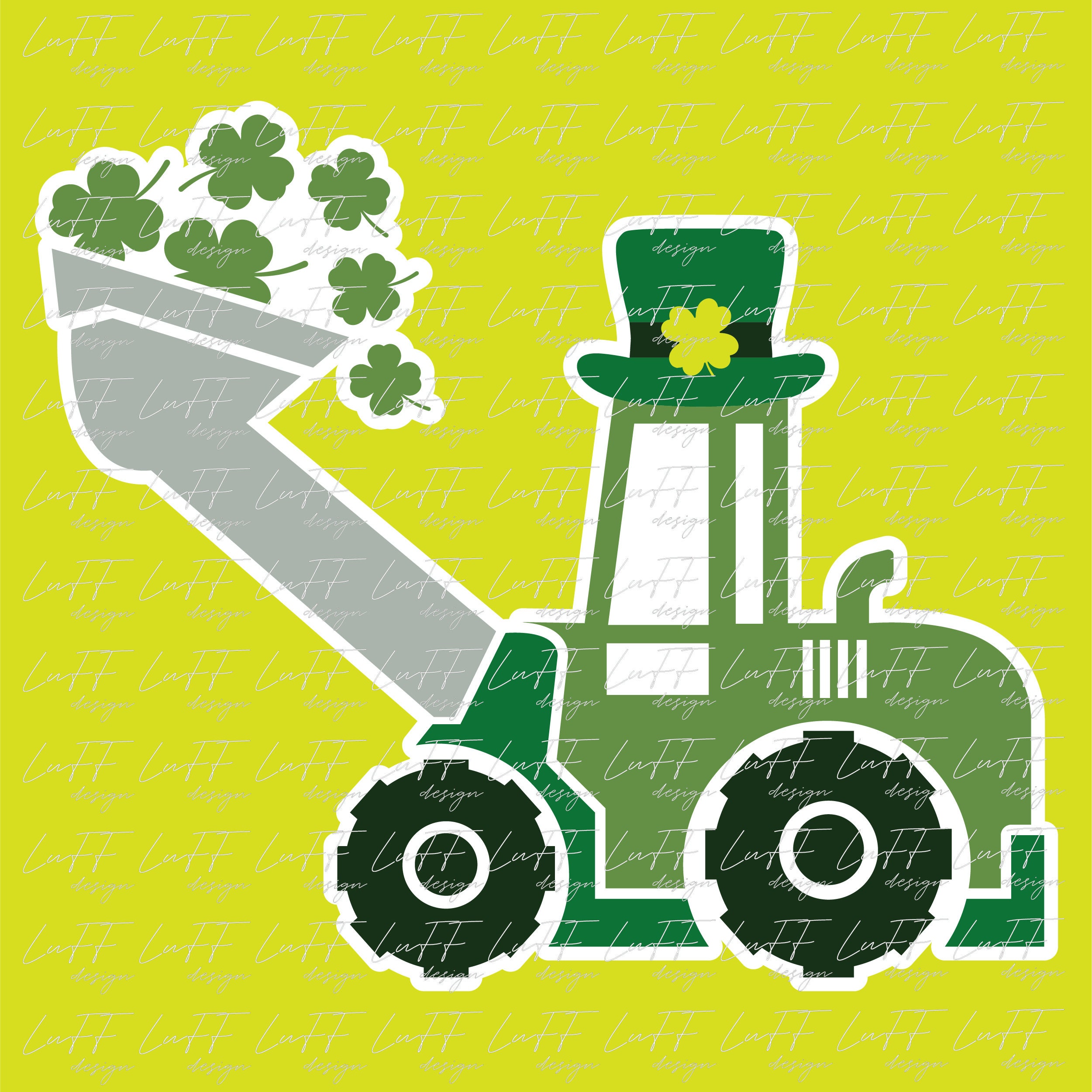 Kids St Patricks Day SVG Excavator SVG Boys St Patricks SVG | Etsy