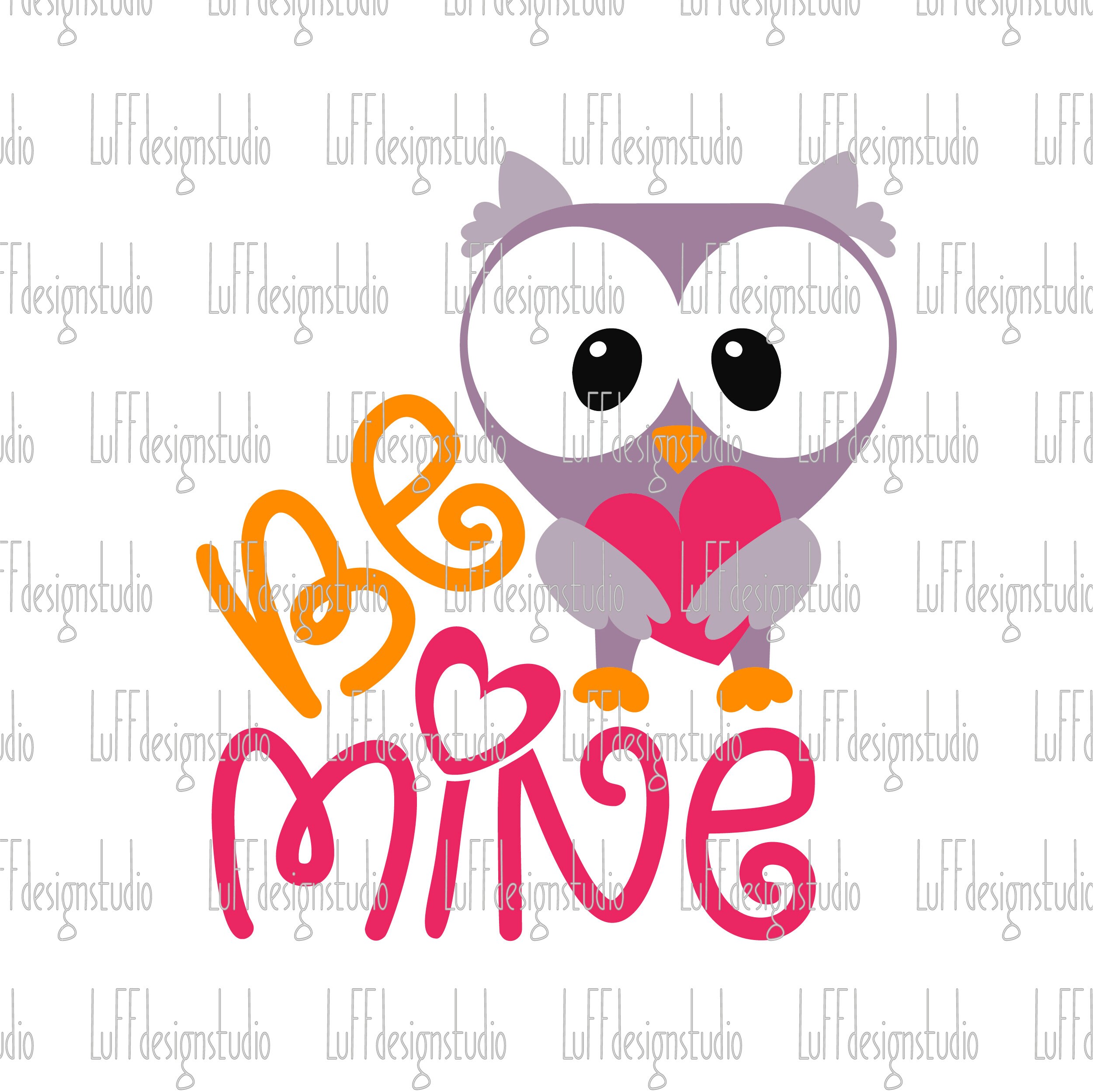 Be Mine SVG Owl SVG Valentines Day SVG Owl With Heart Svg - Etsy